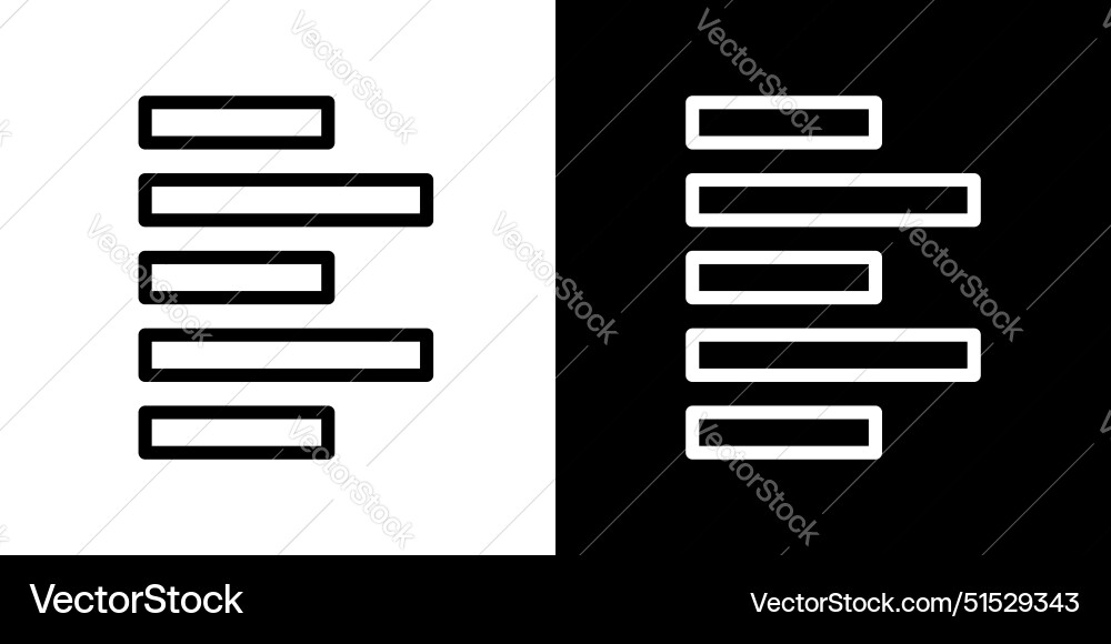 Align left icon set font button Royalty Free Vector Image