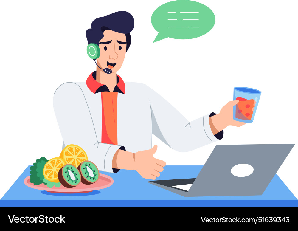 Online nutritionist Royalty Free Vector Image - VectorStock