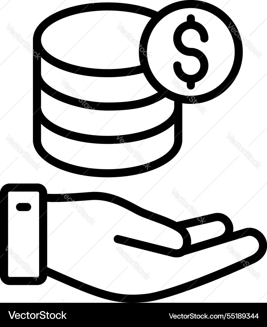 Contributor line icon design Royalty Free Vector Image