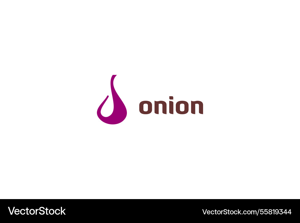 Onion logo solution Royalty Free Vector Image - VectorStock