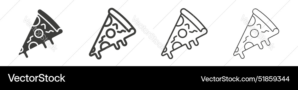 Pizza slice icon Royalty Free Vector Image - VectorStock