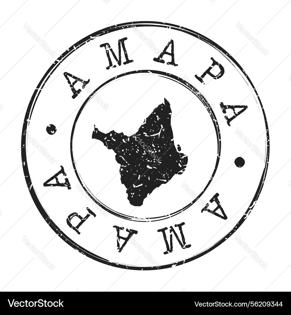 State of amapa brazil map postmark Royalty Free Vector Image