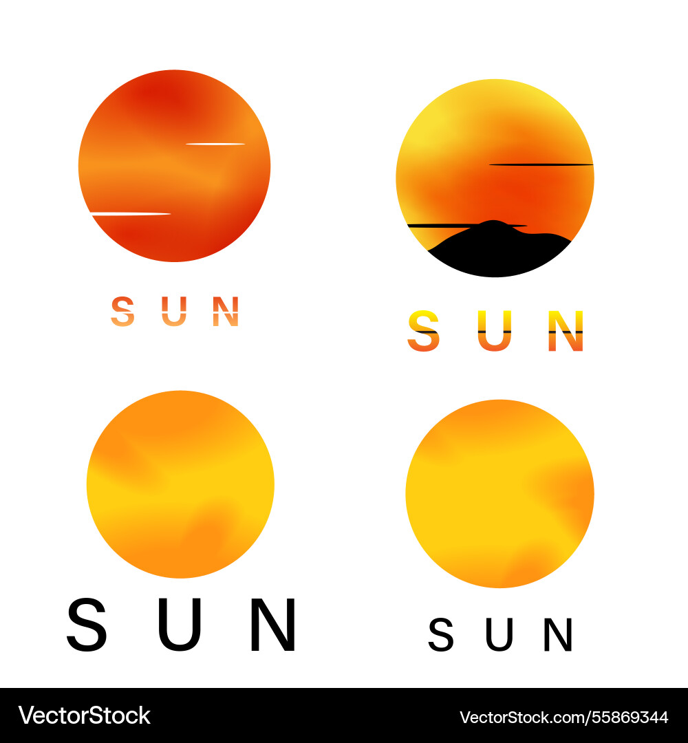 Sun logo Royalty Free Vector Image - VectorStock