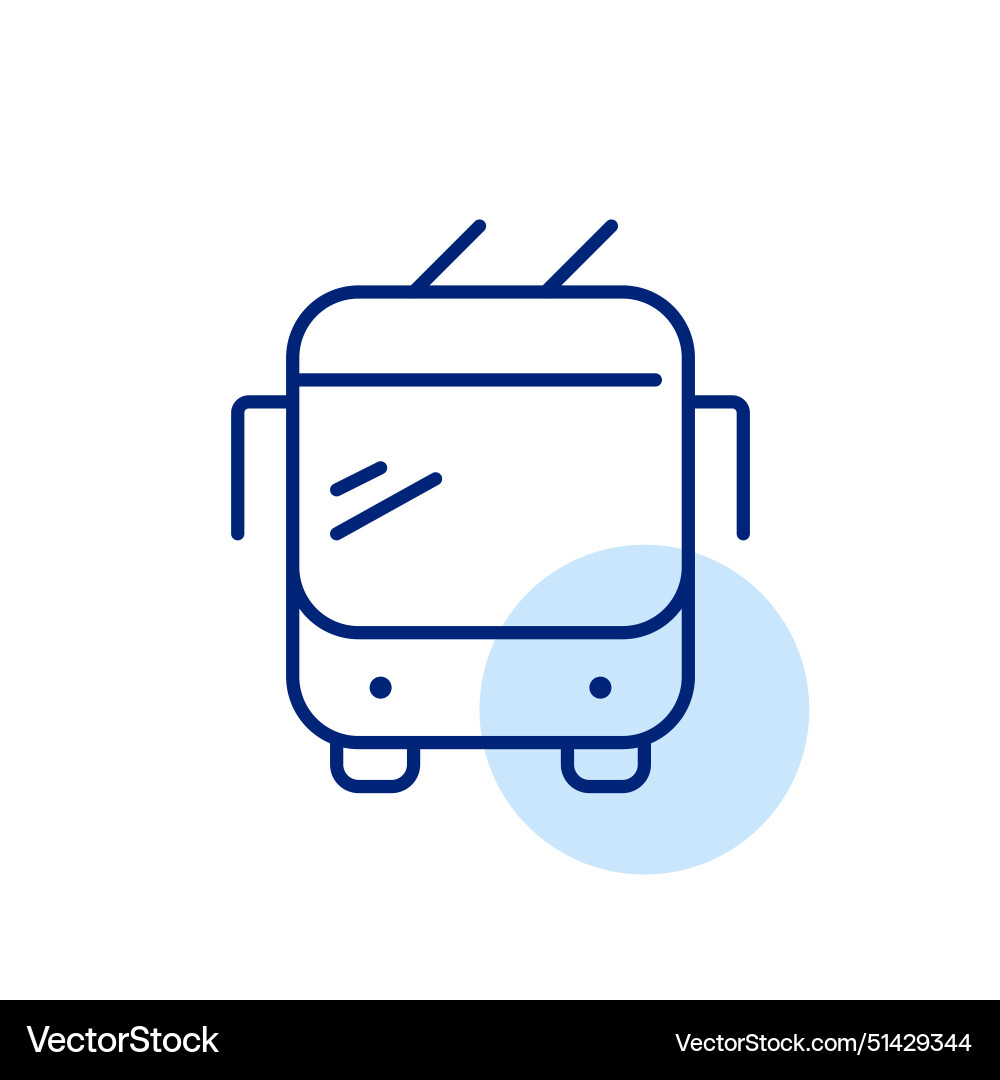 Trolleybus electricity powered tram bus clean Vector Image