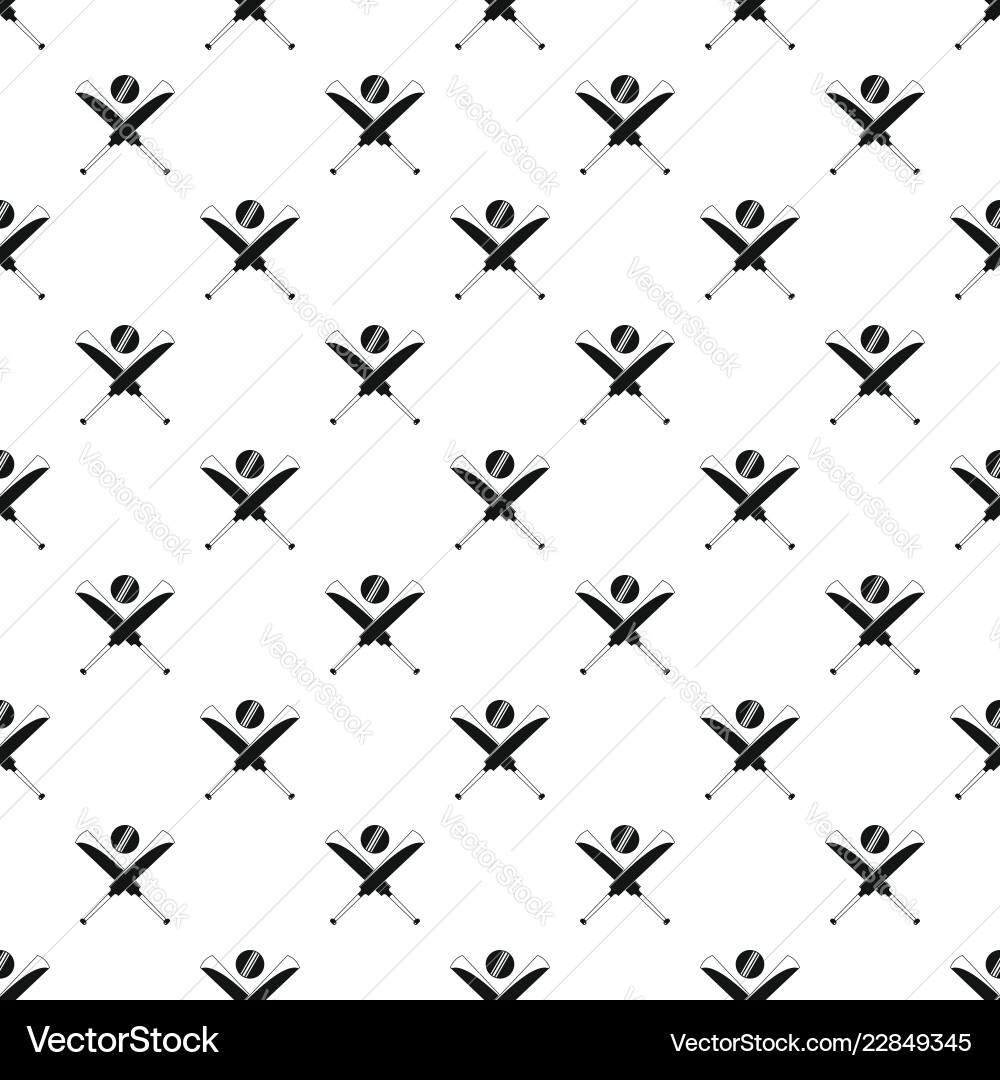 Cricket bats pattern seamless Royalty Free Vector Image