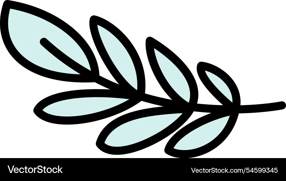 Elegant minimal leaf Royalty Free Vector Image