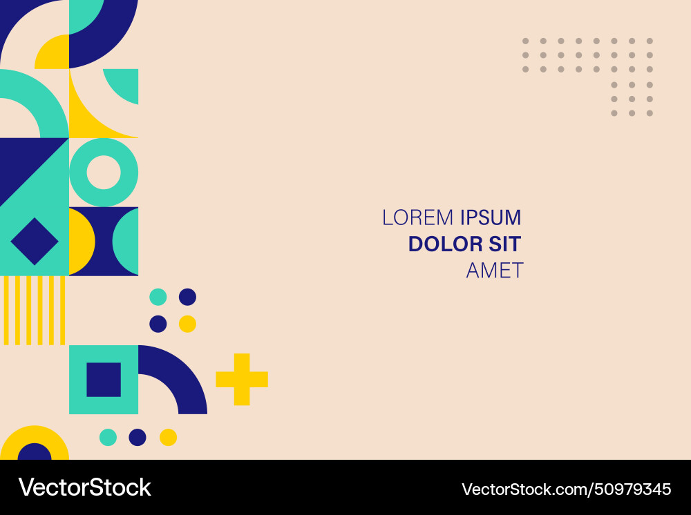 Flat minimalist abstract geometric background Vector Image