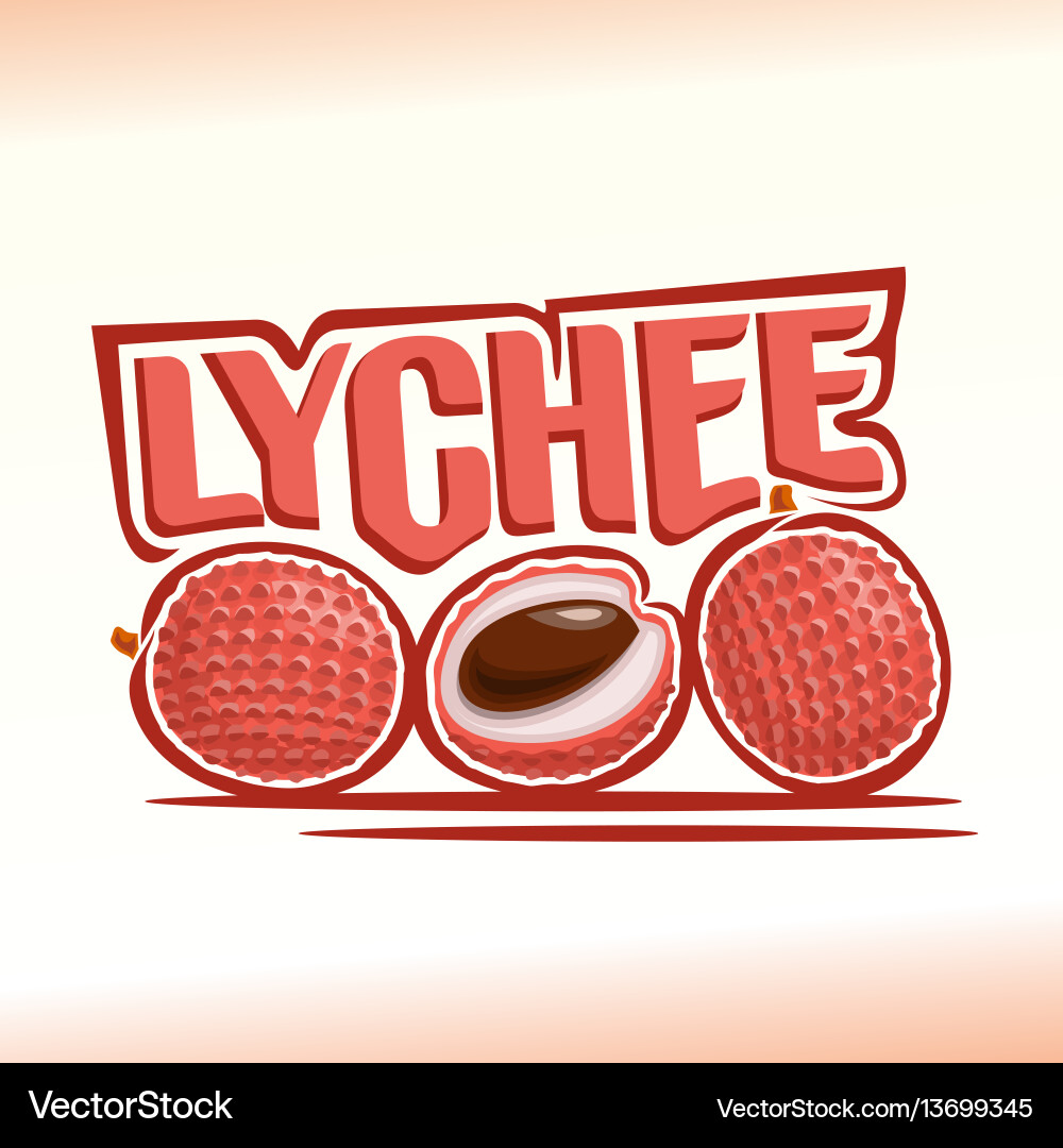 Logo for lychee Royalty Free Vector Image - VectorStock