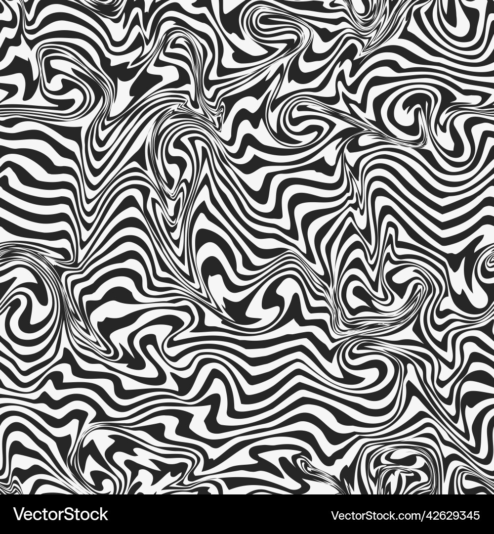 Monochrome distortion line seamless texture Vector Image