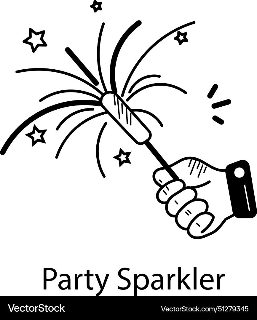 Party sparkler Royalty Free Vector Image - VectorStock