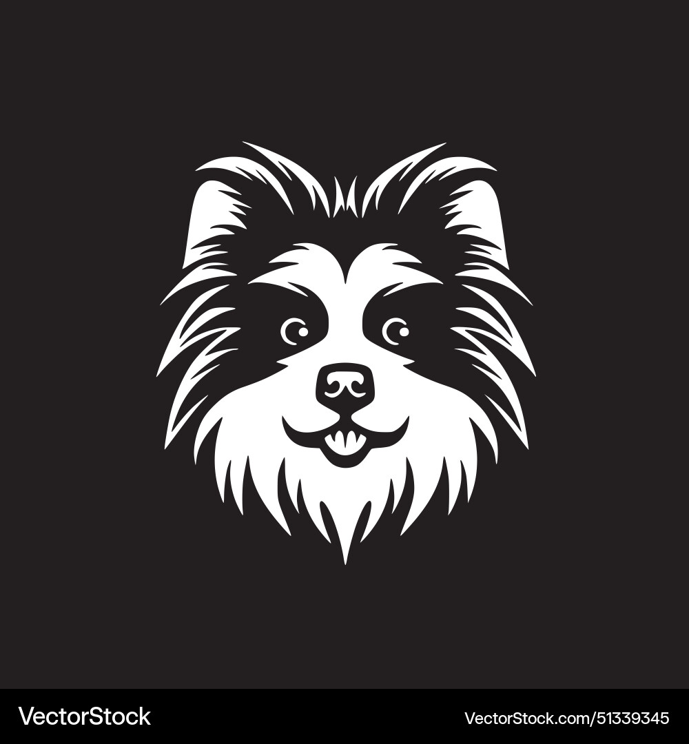 Pomeranian - minimalist and flat logo Royalty Free Vector