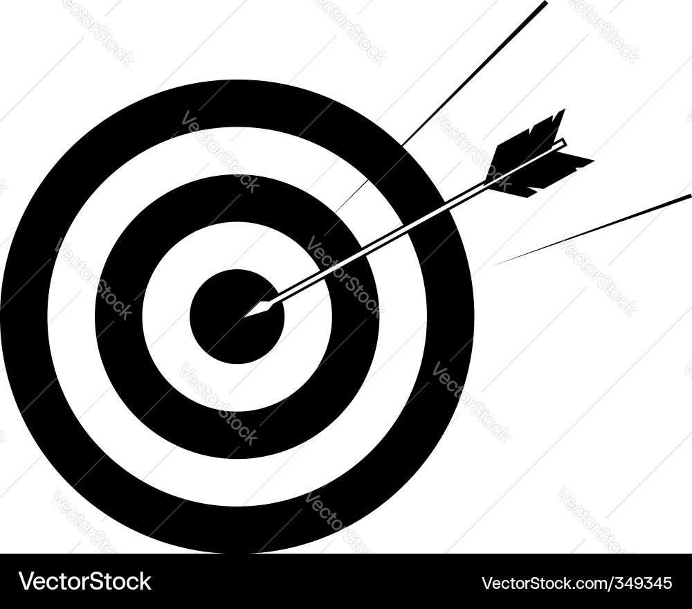Target and arrow Royalty Free Vector Image - VectorStock