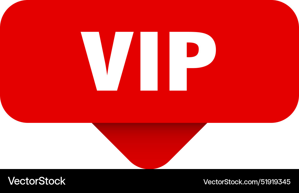 Vip sticker sign on transparent background Vector Image