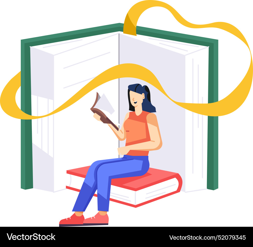 Webstudent book in flat style Royalty Free Vector Image
