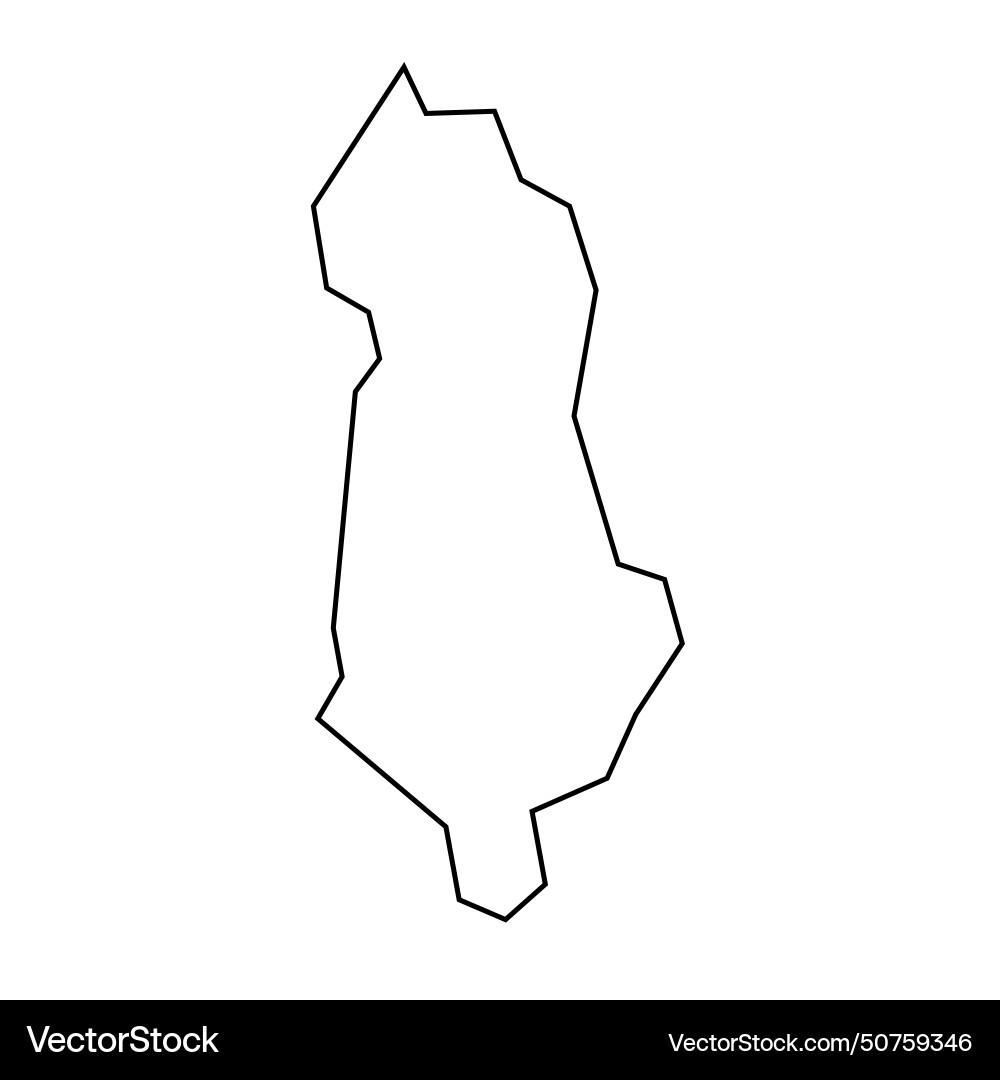 Albania country map thin outline icon Royalty Free Vector Albania country map thin outline icon Royalty Free Vector
