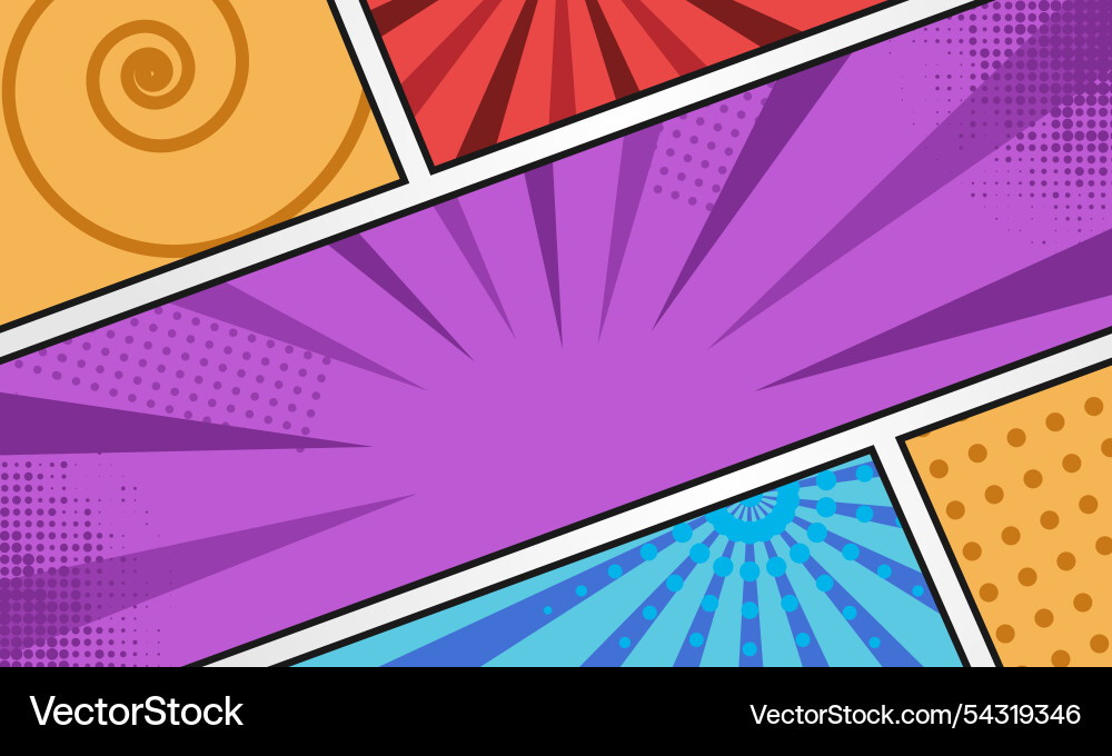 Comic style wallpaper or background template Vector Image
