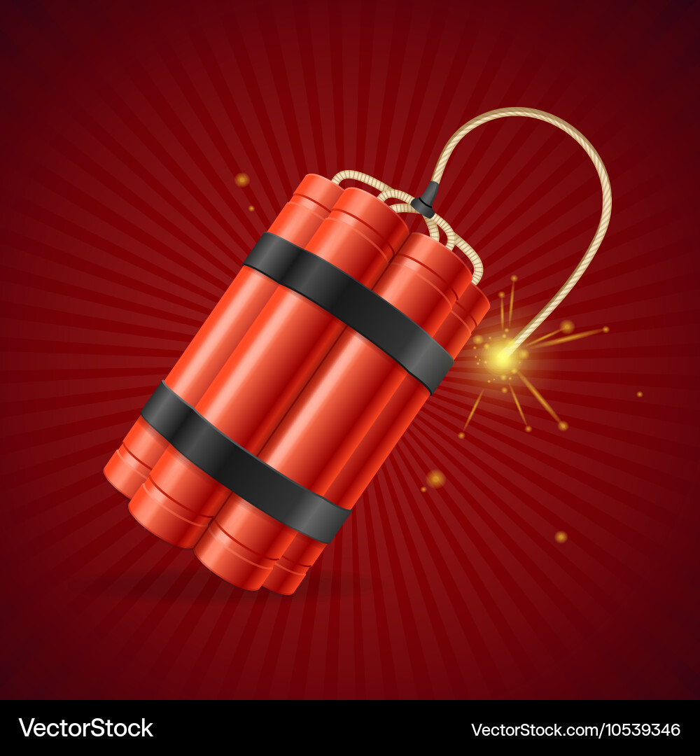 Dynamite Explosion Royalty Free Vector Image - VectorStock