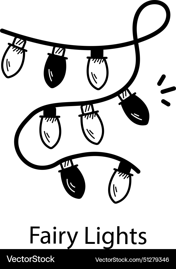 Fairy lights Royalty Free Vector Image - VectorStock