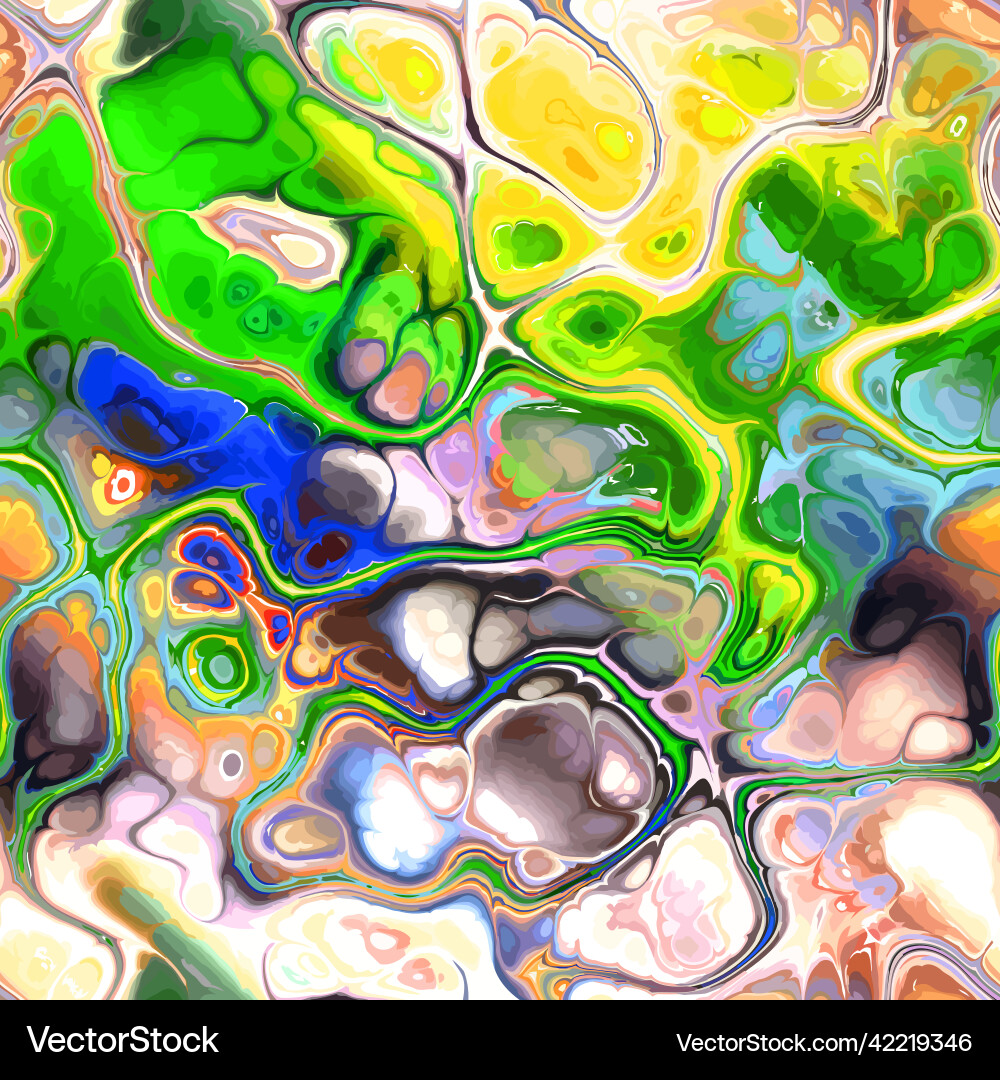 Marbled abstract paint flow Royalty Free Vector Image