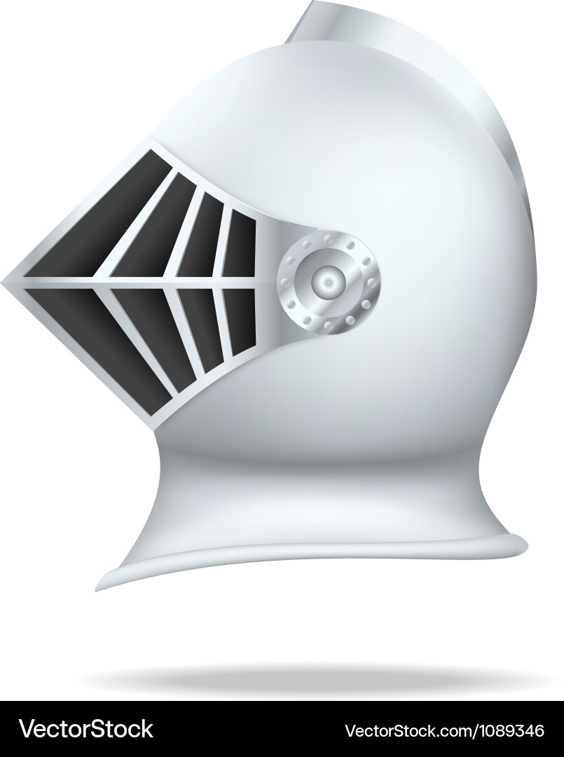Medieval knight helmet Royalty Free Vector Image