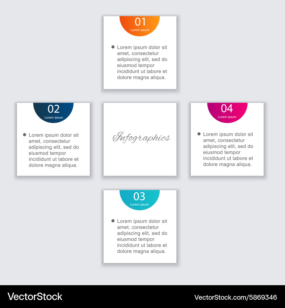 Numbered Information Graphics Royalty Free Vector Image