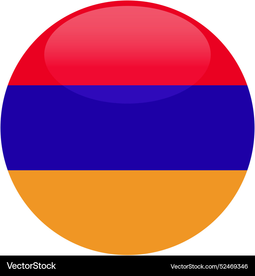 Round armenia flag icon Royalty Free Vector Image
