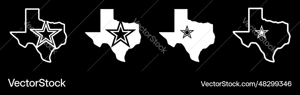 Texas shape silhouette logo dallas Royalty Free Vector Image