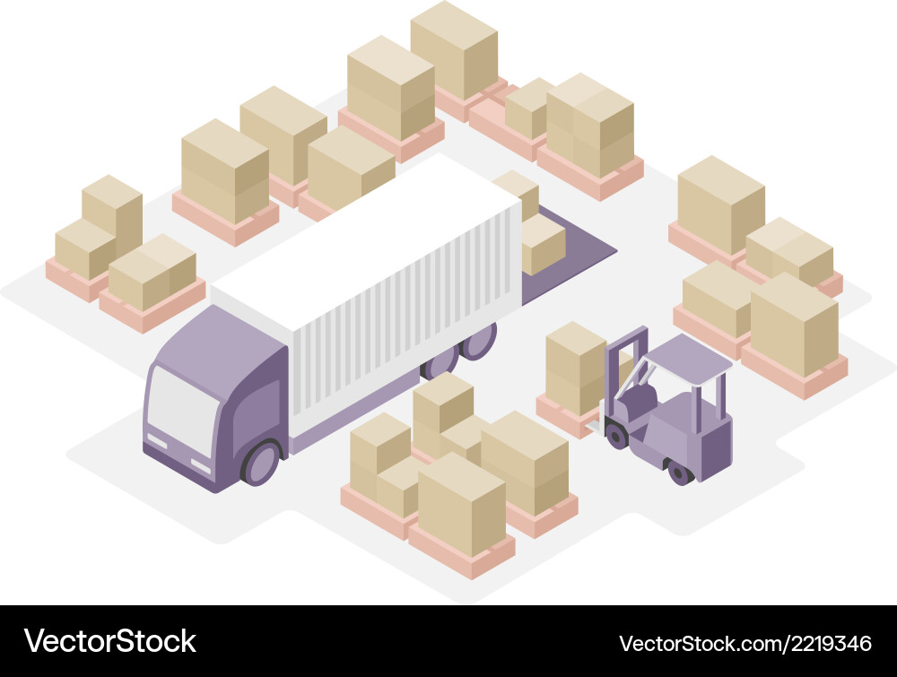 Warehouse distribution center Royalty Free Vector Image