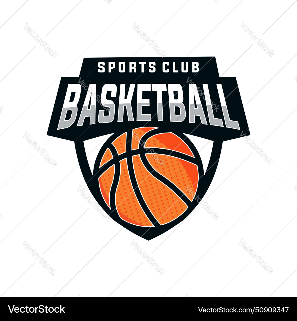 Basketball sport logo Royalty Free Vector Image