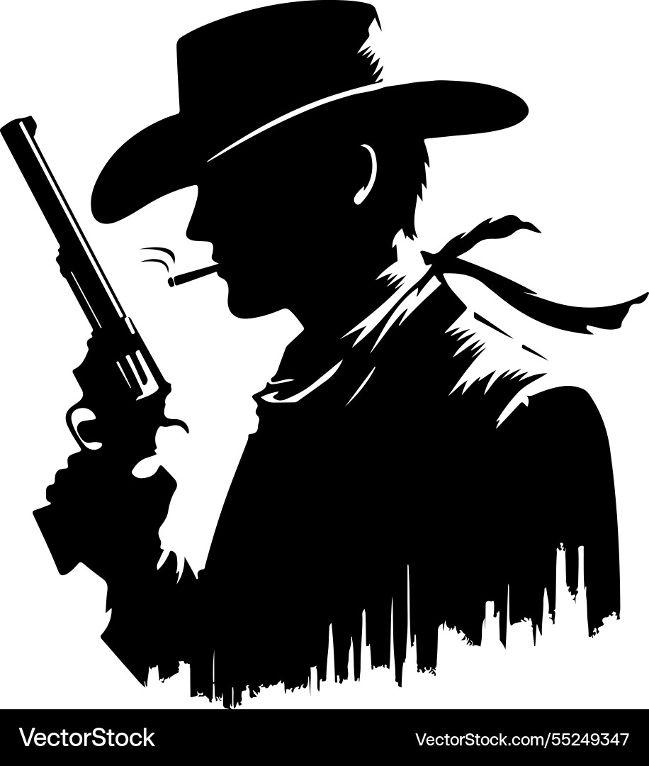 Gangster silhouette design Royalty Free Vector Image