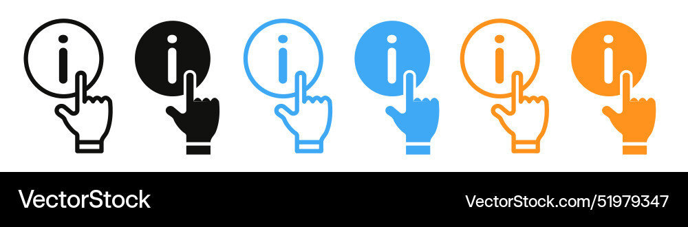 Help and guidance hand icon for easy information Vector Image