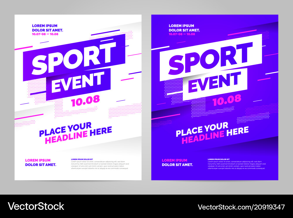 Layout design template for sport Royalty Free Vector Image