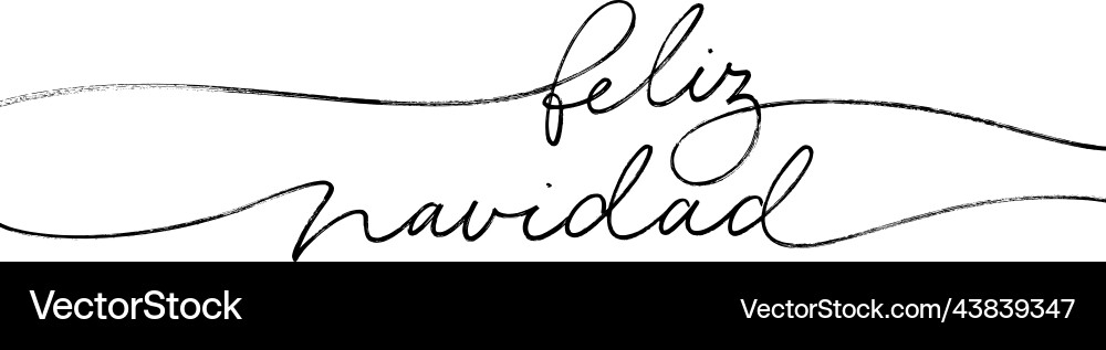 Merry christmas in spanish language text Vector Image