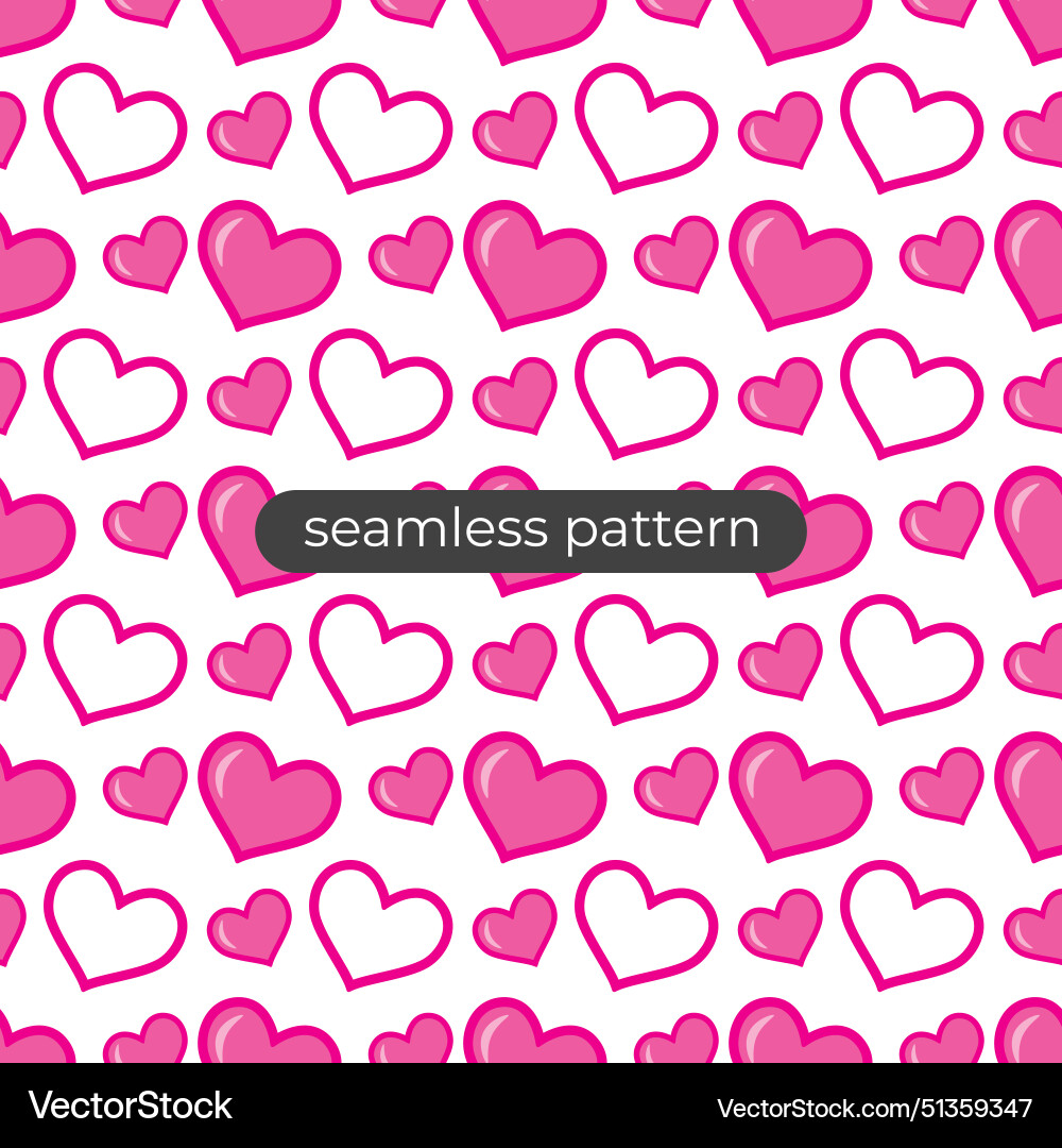 Pink heart pattern design background Royalty Free Vector