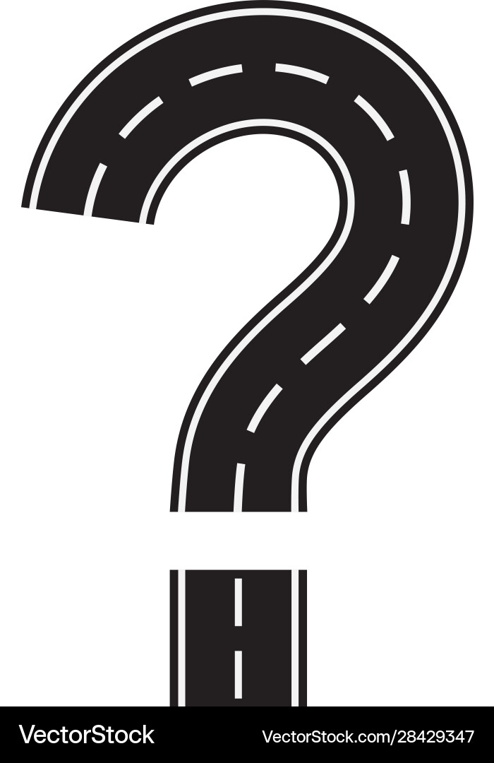 Question Mark Road Royalty Free Vector Image - VectorStock