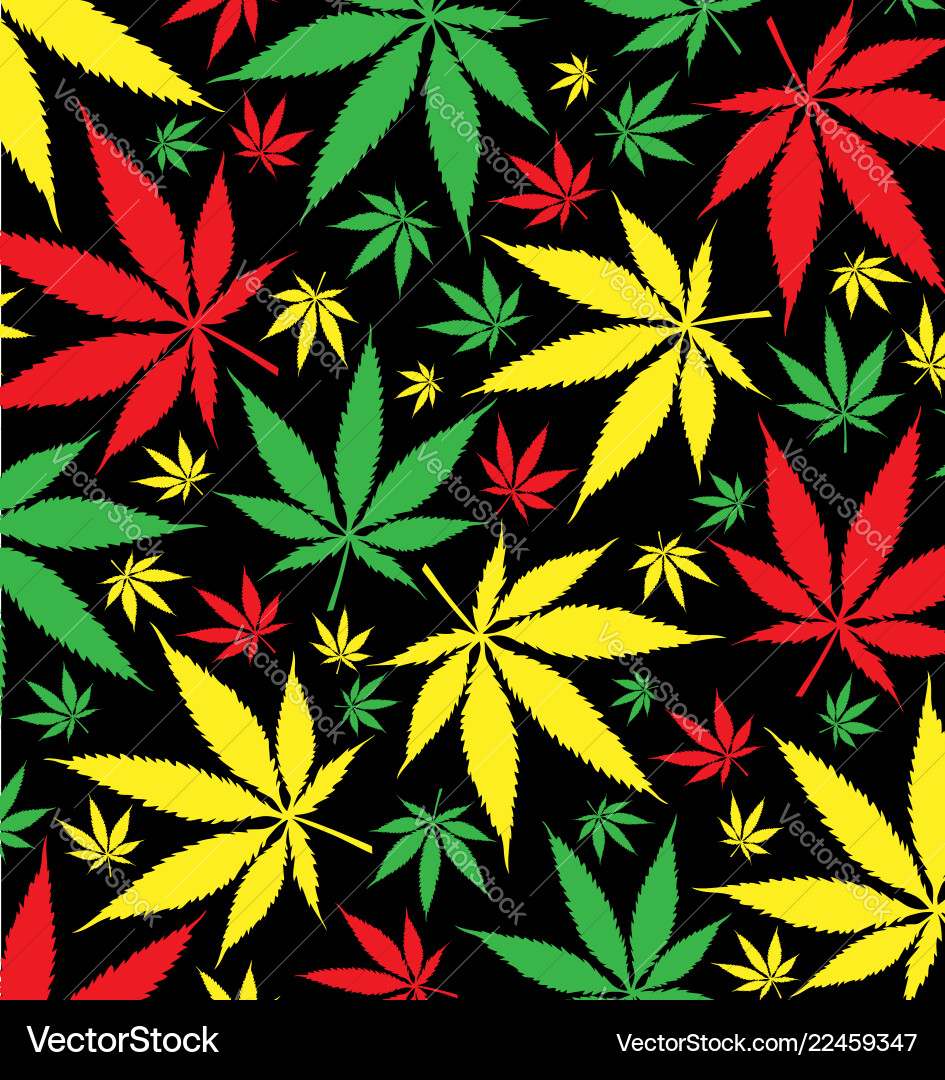 Rasta Marijuana Pattern – Royalty-Free Vector | VectorStock