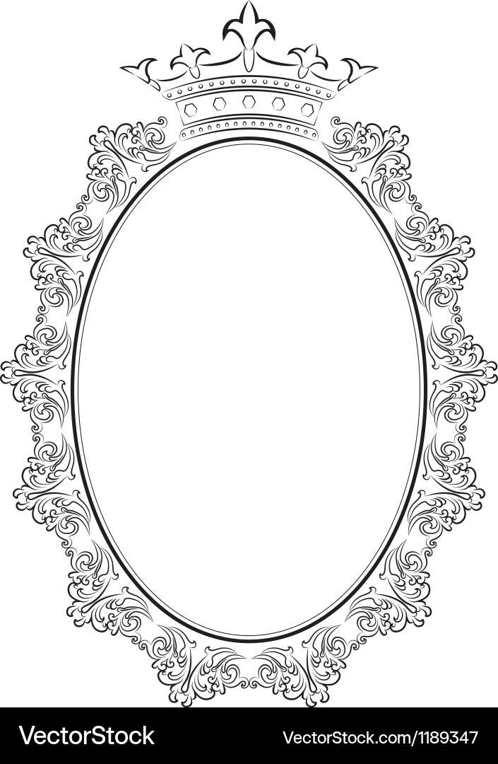 Royal Oval Frame Royalty Free Vector Image - VectorStock