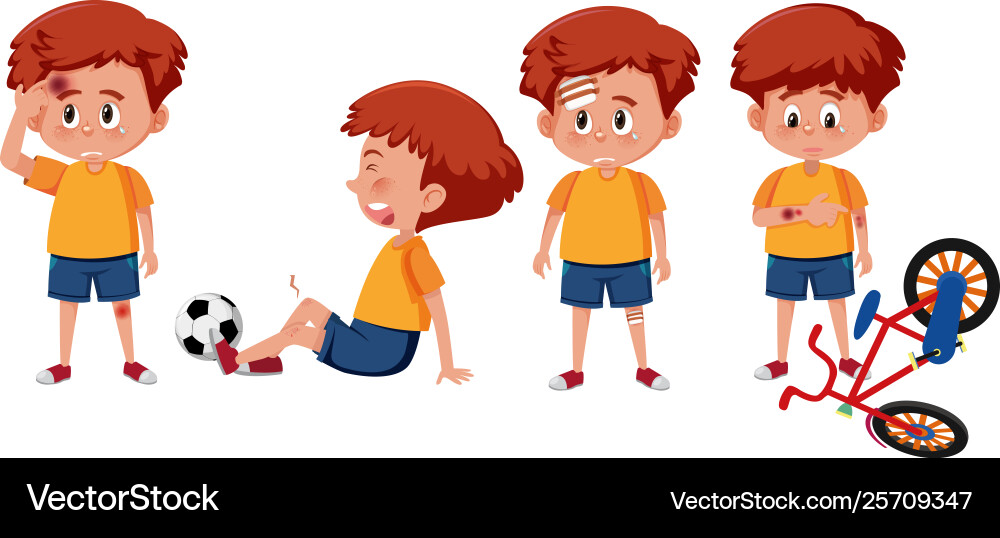 Set boy character Royalty Free Vector Image - VectorStock