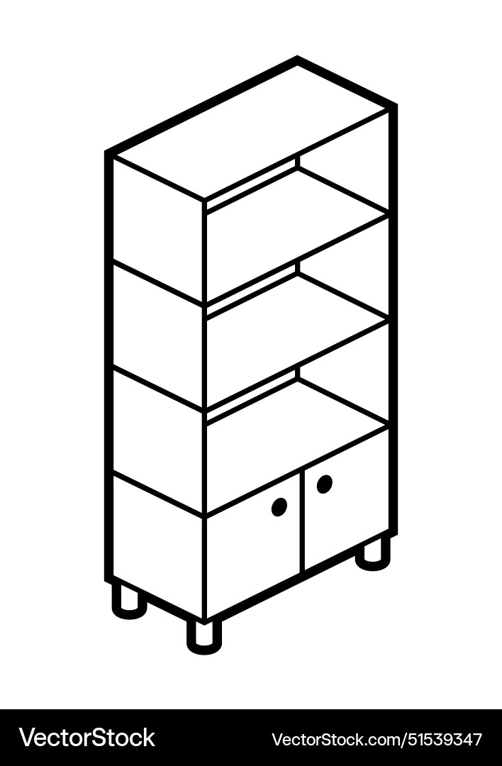Shelving icon in isometry style domestic Vector Image