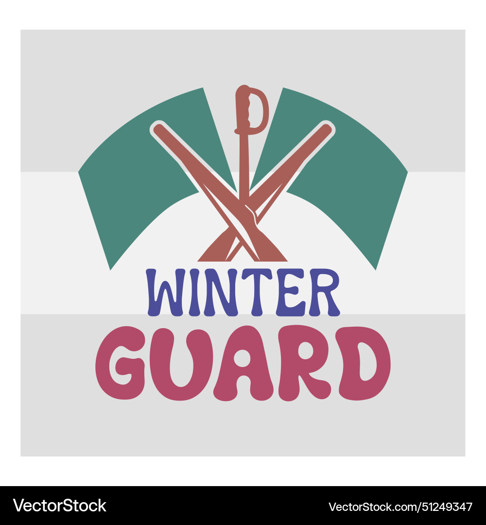 Winter guard svg color marching band Royalty Free Vector