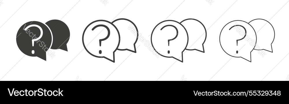 Comment question icons set graphic designs Vector Image