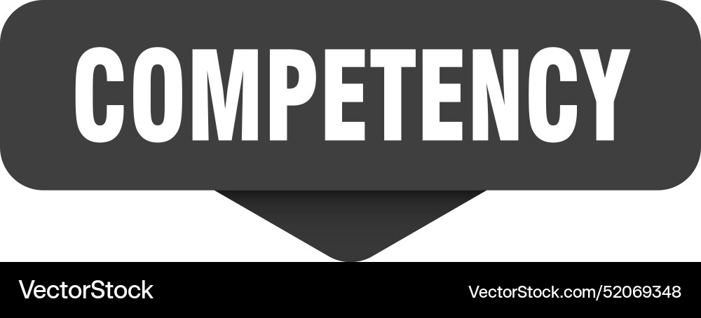 Competency sticker competency sign on transparent Vector Image