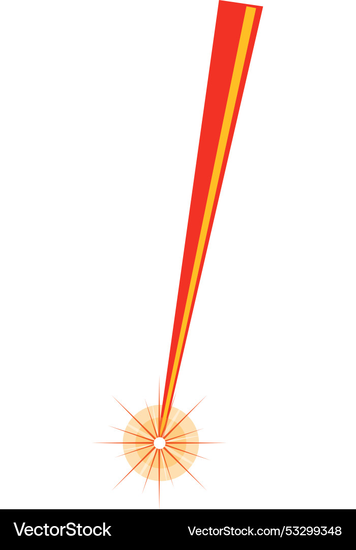 Focus laser beam cartoon Royalty Free Vector Image