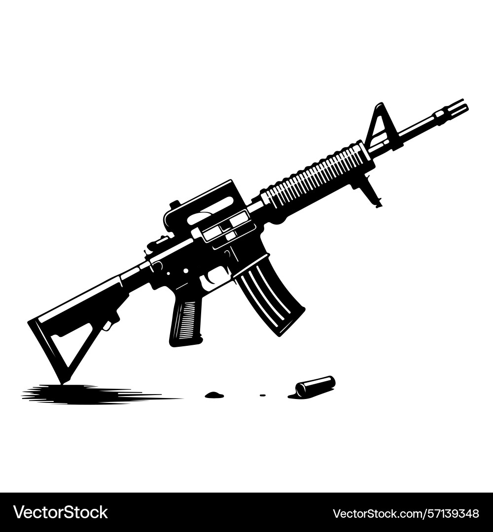 Modern Assault Rifle Royalty Free Vector Image
