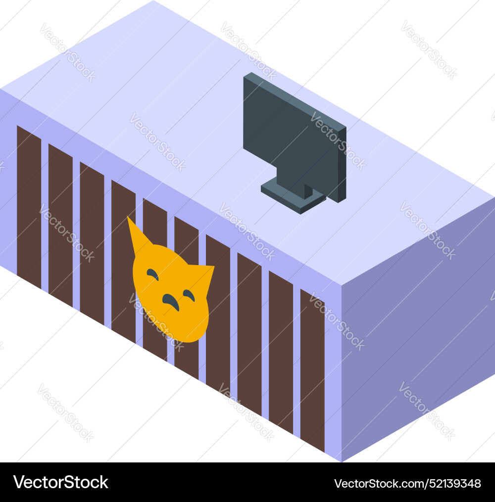 Veterinary clinic reception desk with computer Vector Image