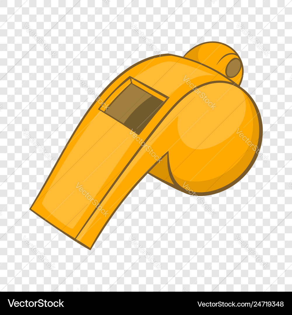 Whistle of referee icon cartoon style Royalty Free Vector