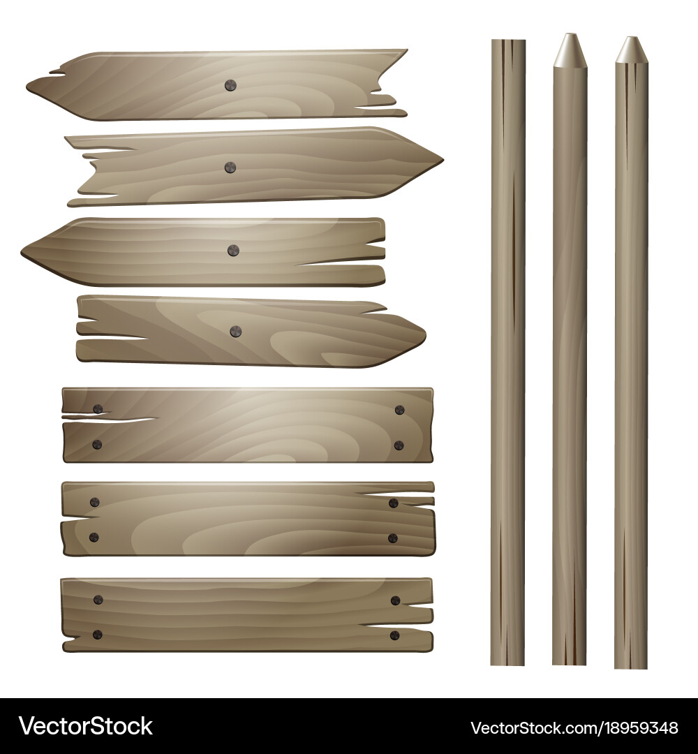 Wooden Planks Collection Royalty Free Vector Image