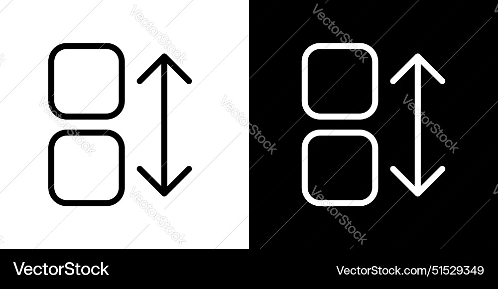 Apps sort icon set arrange alphabet order symbol Vector Image