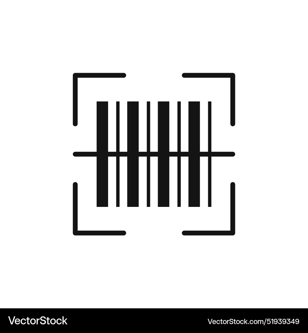 Bar code scanner icon logo sign outline Royalty Free Vector