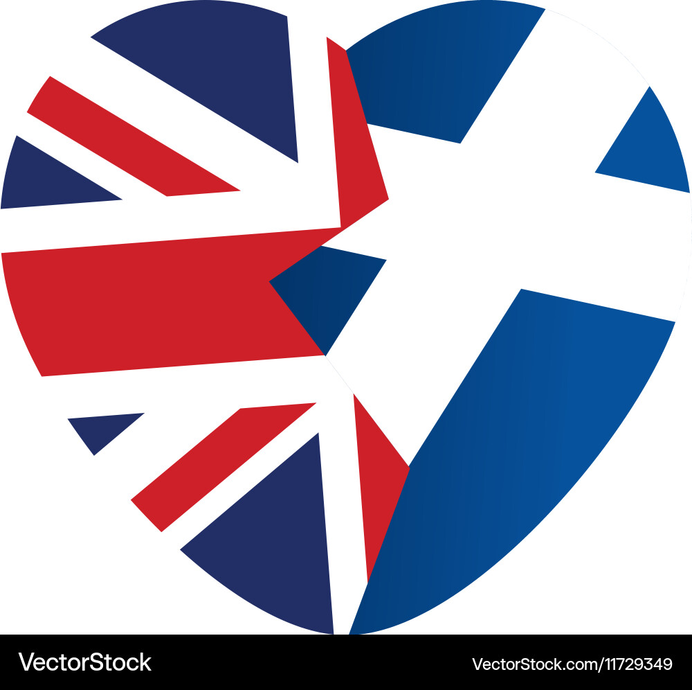 Brexit icon british flag scottish broken Vector Image